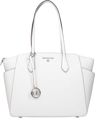 Michael Kors Wei&szlig;e Leder Schultertasche