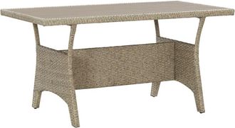 vidaXL Vidaxl - Table de jardin Gris 120x70x66 cm R&eacute;sine tress&eacute;e