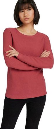 Tom Tailor Rundhalspullover Regular aus Rippstrick