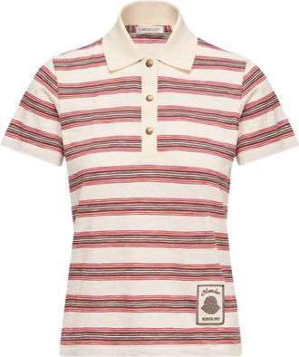 Moncler Femme, Tops, Multicolore, Taille: 36 FR Polo en coton ray&eacute;