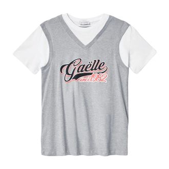 Ga&euml;lle Paris Kurzes Kleid mit Maxi-Weste - - Tops - Damen - Grau - M