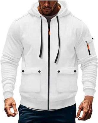 Generic Hauts en polaire pour homme - Veste pelucheuse pour homme - Fermeture éclair - Style décontracté - 5 couleurs - Pour la vie quotidienne - Cadeaux de N