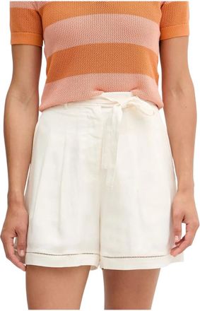 Lacoste Damen, Shorts, Wei&szlig;, LGr&ouml;&szlig;e
