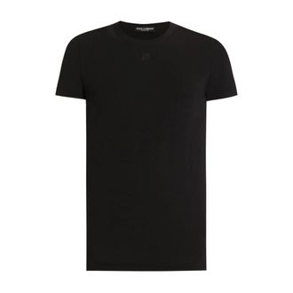 Dolce & Gabbana Schwarzes T-Shirt Stilvoll Aw25 - - Tops - Herren - Schwarzk - 3XL