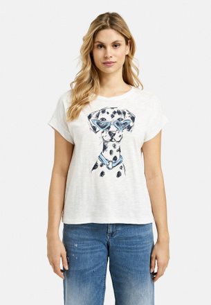 Milano Rundhalsshirt mit &uuml;berschnittenen Schultern