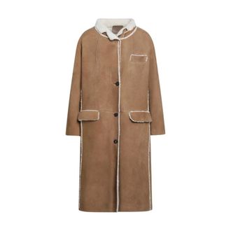 Prada Montone Mantel - - Coats - Damen - Braun - M