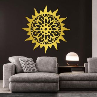 Generic Schwarzes Wandbild aus Metall mit Sonnenstrahlmotiv, Wanddekoration aus Metall f&uuml;r Wohnzimmer, Schlafzimmer, Terrasse, Moderne Skulptur mit Sonnenstra
