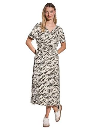 Street One Robe midi &agrave; Motifs pour Femme, Sable Moonstone, 40