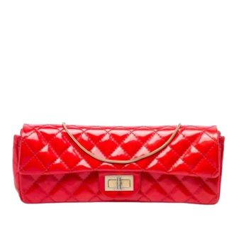 Chanel Pre-owned Quilted Patent Leather Flap Clutch - - Pre-owned - Damen - Rot - ONE SIZE