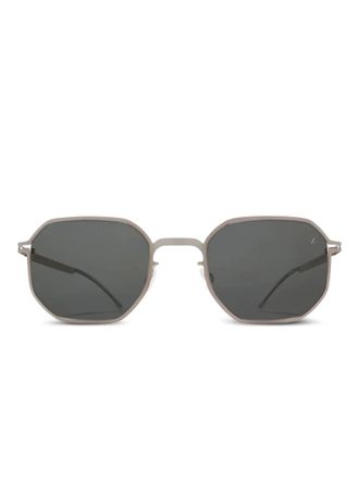 Mykita Sonnenbrille mit geometrischem Gestell - Silber