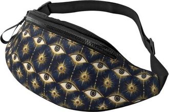 Generic Imprim&eacute; Yeux Bleus Et Or Sac De Voyage R&eacute;glable Sac &Agrave; Bandouli&egrave;re L&eacute;ger Sacoche Ceinture Pour V&eacute;lo &Agrave; Dos Shopping Festival 14X35Cm