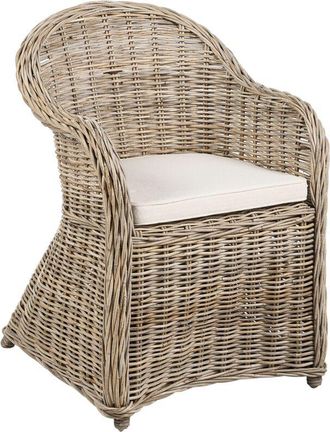 Beliani Gartensessel SUSUA II Rattan Naturfarben