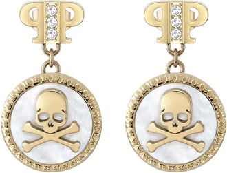 Philipp Plein Ohrringe - Ohrringe Plein Mini Logo - Gr. unisize - in Gold - für Damen