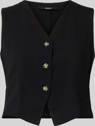 Vero Moda Regular Fit Leinenweste aus Baumwoll-Leinen-Mix Modell CAIA
