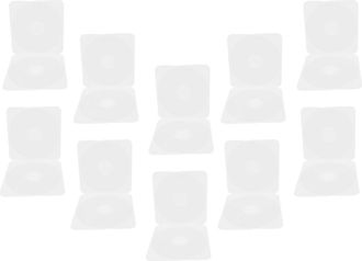 Cabilock 10 Stück Halbdurchsichtige CD DVD Aufbewahrungsboxen aus Robustem Kunststoff Stapelbare Schutzhüllen für Musik Spiel Datenträger Leicht und Kompakt fü
