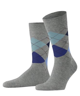 Burlington Herren Socken King M So Baumwolle gemustert 1 Paar, Grau Light Heather 3223, 40-46