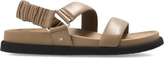 Max Mara Femme, Chaussures, Brun, Taille: 40 EU Macro Leather Sandales