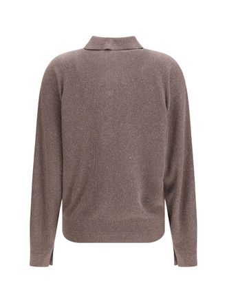 Calvin Klein Womens Long-Sleeve Silk Sweater Beluga