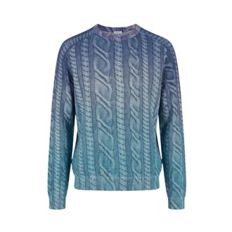 Malo Pull &agrave; col rond Gradient - Homme - Pulls - Bleu - Taille: M