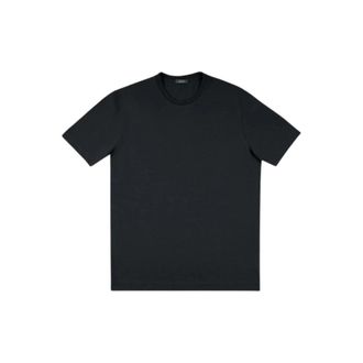 Zanone Casual Baumwoll T-Shirt f&uuml;r M&auml;nner - - Tops - Herren - Schwarzk - 2XL