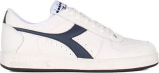 Diadora Mixte Magic Basket Low Icona Chaussure de Gymnastique, White Blue Caspian Sea, 42 EU