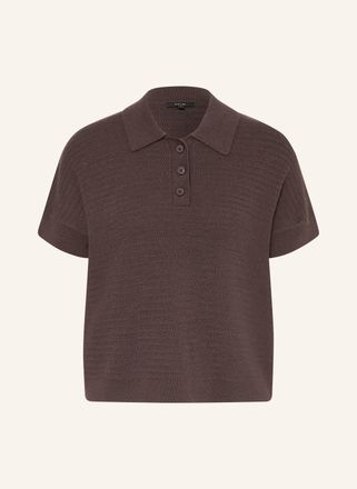 OPUS Strick-Poloshirt Puso Resort braun