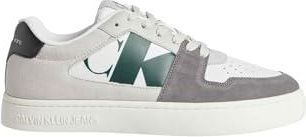 Calvin Klein Baskets Cupsole Homme Classic Heritage Chaussures, Multicolore (White/Mushroom/G Palm/Black), 43