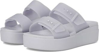 Crocs Femme Brooklyn BuckleFrostedLowWedge Sandales, Purple Moon, 38/39 EU