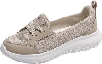 Generic Chaussures orthop&eacute;diques pour femme, baskets l&eacute;g&egrave;res &agrave; enfiler en tricot confortables et tendance, chaussures de marche plates respirantes, &agrave; enfiler 
