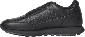 A|X Armani Exchange Sneakers mit Mini-Tumbled-Finish und durchgehendem Logo - - Shoes - Herren - Schwarzk - 42 EU