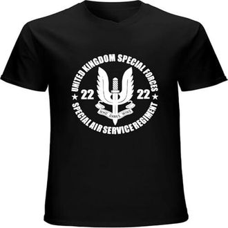 Miss Lilly UK SAS Special Air Service Unisex T-Shirts Graphic Print Mens Tee Shirt Black S