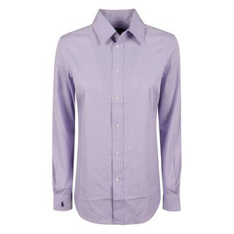 Polo Ralph Lauren Langarm Hemd mit Knopfleiste - - Blouses & Shirts - Damen - Lila - M