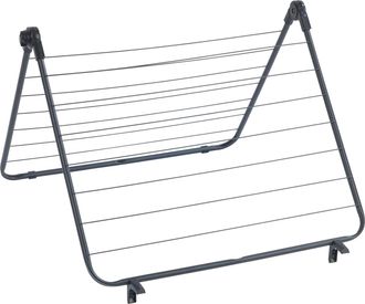 WENKO Badewannenwäschetrockner Champion, Wäscheständer mit 9 m Trockenlänge, für Wanne, Dusche, Balkon, variabel verstellbar, Schwarz