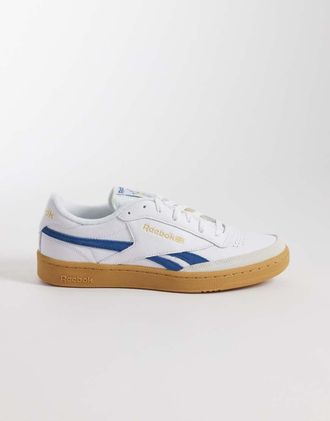 Reebok Club C Revenge - Baskets avec semelle en gomme - Blanc et bleu