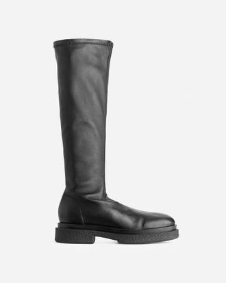 Arket Markante Boots Aus Leder -Schwarz
