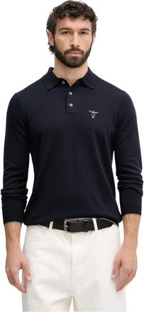 Aeronautica Herren, Strickwaren, Blau, LGr&ouml;&szlig;e