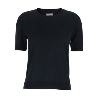 Herno Glam Strick T-Shirt - - Knitwear - Damen - Schwarzk - XL