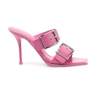 Alexander McQueen Rosa Pink Schnallen-Detail High Heel Sandalen - - Shoes - Damen - Rosa - 37 EU