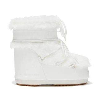 Moon Boot Femme, Chaussures, Blanc, Taille: 39 EU Bottes Icon Low en fausse fourrure
