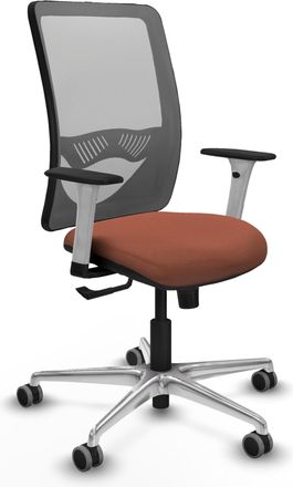 Piqueras y Crespo Moderner B&uuml;rostuhl Zulema mit wei&szlig;en und schwarzen Armlehnen, h&ouml;henverstellbare Lendenwirbelst&uuml;tze, ausgestattet mit Sincro 3 Positionen und Schneides