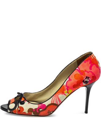 Jimmy Choo London escarpins en cuir &agrave; fleurs 95 mm - Tons neutres