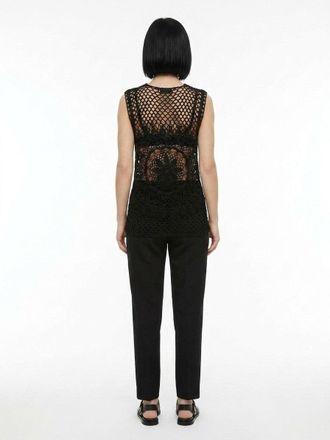 Dolce & Gabbana Womens Black Cotton Sleeveles T-Shirt