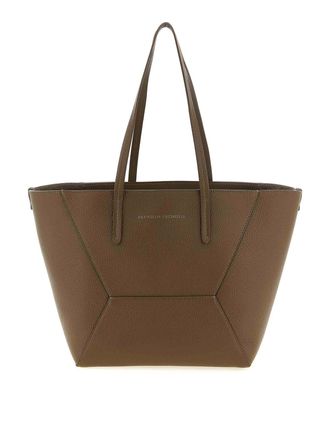 Brunello Cucinelli Sac Port&eacute; &Eacute;paule - Marron