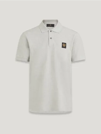Belstaff Belstaff Polo pour homme Piqué de coton Argent patiné chiné Taille 2XL