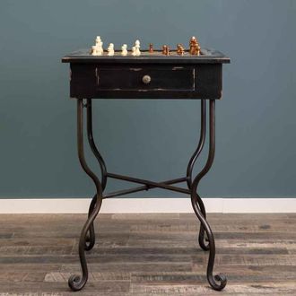 Chehoma Guéridon jeux déchecs sapin 68x46x46cm