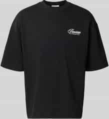 Review T-Shirt mit Logo- und Statement-Print