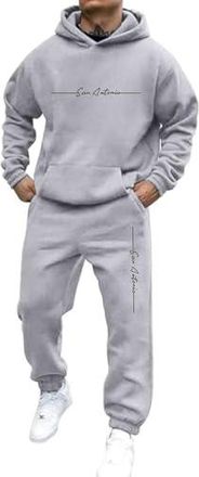 Generic Surv&ecirc;tements pour hommes avec imprim&eacute; lettres, sweat &agrave; capuche, jambe droite, ensembles de jogging, entra&icirc;nement, gym, sport, jogging, hauts, bas, v&ecirc;t
