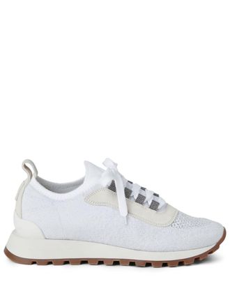Brunello Cucinelli Gestrickte Sneakers - Wei&szlig;