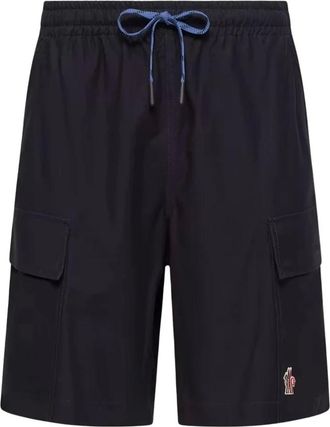 Moncler Homme, Sport, Bleu, Taille: XL Cotton Jersey Gabardine Shorts