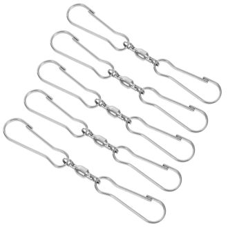 Angoily 5 St&uuml;ck Haken Und &Ouml;senverschl&uuml;sse F&uuml;r Kleidung, N&auml;hhaken Und &Ouml;sen Aus Metall, Silberfarben